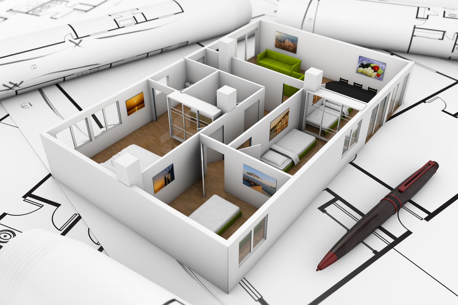 Exemples de Plans d 'architect DWG et PDF pour 2025 - AJBTP